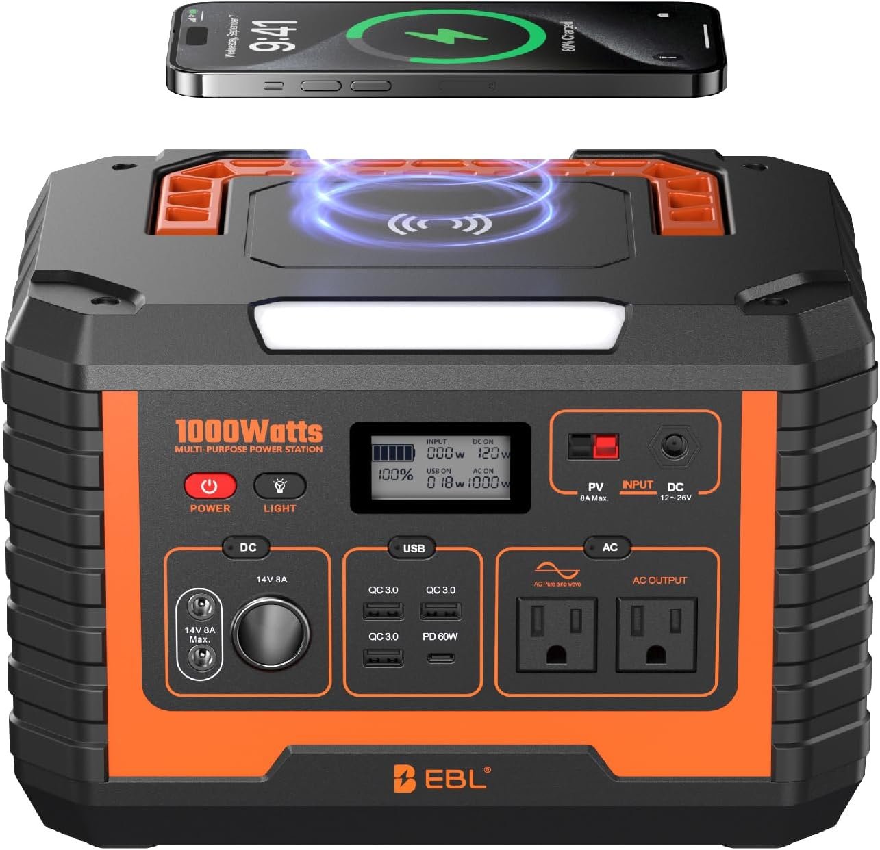 EBL Portable Power Station 1000W 999Wh review - Top Outdoor Generators ...